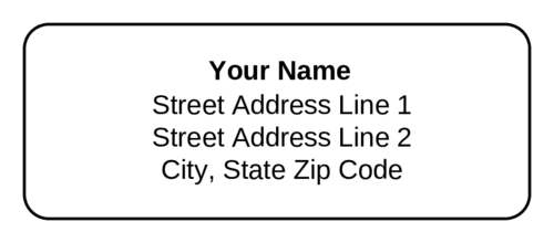 Standard Address Label Text Only Label Templates Address Labels 