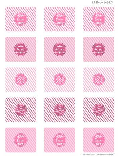 Valentine s Lip Balm Tube Printable Label Design Label Templates 