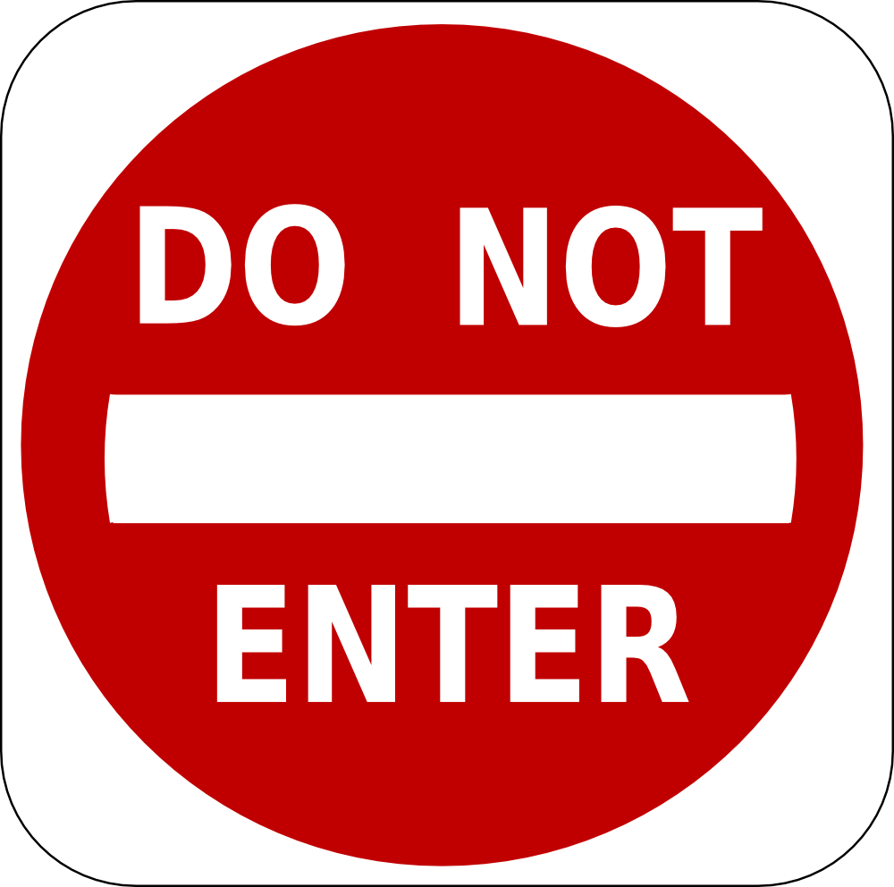 OnlineLabels Clip Art Do Not Enter Sign