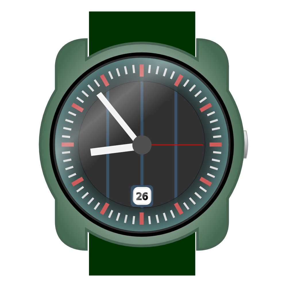 OnlineLabels Clip Art Analog Wrist Watch