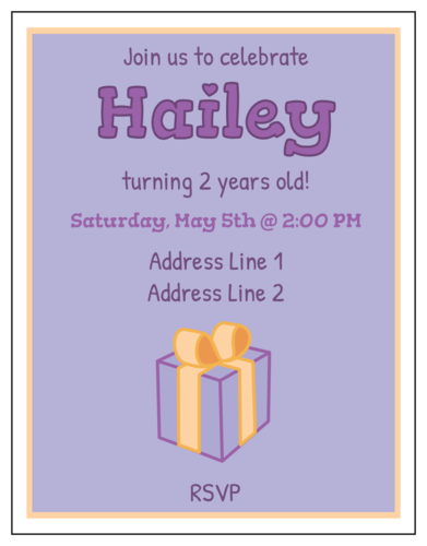 Generic Birthday Invitations