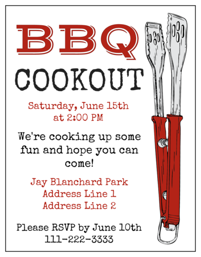 Cookout Invitation Wording Samples
