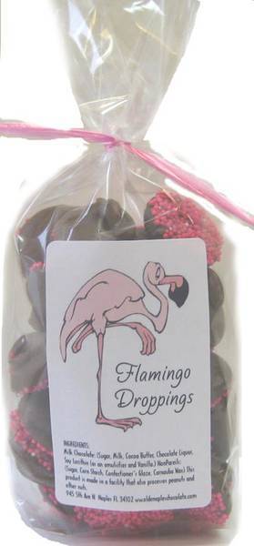 Old Naples Chocolate Flamingo Droppings Label - Customer Label Ideas ...
