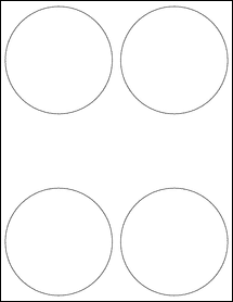 3.9375" Circle Blank Label Template - PDF - OL1089