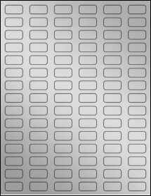 Weatherproof Silver Polyester Laser - OL124 - 1" x 0.5"