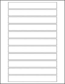 6.4" x 0.84" Blank Label Template - Microsoft Word - OL2989