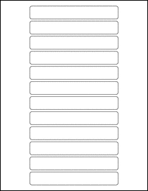 5.125" x 0.75" Blank Label Template - OL3281