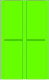 Fluorescent Green - OL3614 - 3.25" x 6.865"