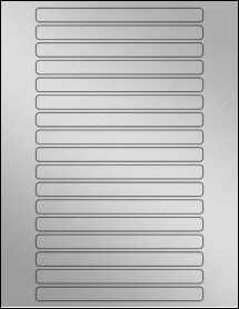 Weatherproof Silver Polyester Laser - OL3649 - 6" x 0.5"