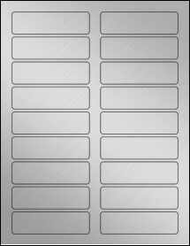 Weatherproof Silver Polyester Laser - OL4410 - 3.5" x 1"