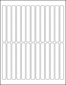 0.5" x 4.75" Blank Label Template - OL4650