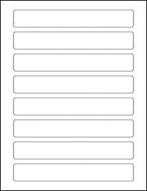 7" x 1" Blank Label Template - OL4652