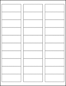 2.5" x 1" Blank Label Template - OL4828