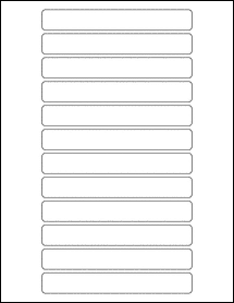 5.5" x 0.75" Blank Label Template - OL4863