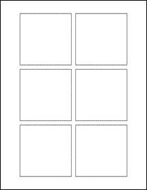3" x 3" Blank Label Template - OL5215