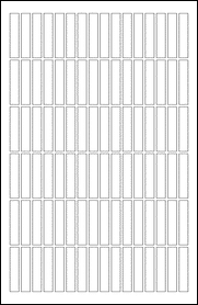 0.5" x 2.5" Blank Label Template - OL5501