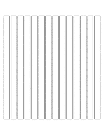 0.45" x 8.5" Blank Label Template - OL6077