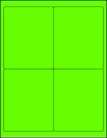 Fluorescent Green - OL6157 - 4" x 5"