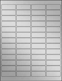 Weatherproof Silver Polyester Laser - OL6169 - 2" x 0.7"