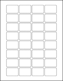 1.612" x 1.1" Blank Label Template - OL6170