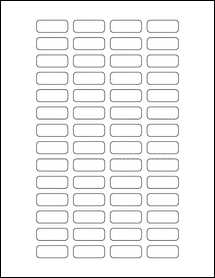 1.25" x 0.486" Blank Label Template - OL6235
