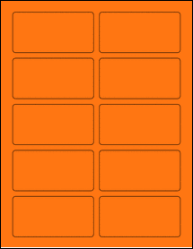 Fluorescent Orange - OL6244 - 3.6" x 1.8"