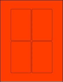 Fluorescent Red - OL6266 - 2.75" x 4.25"
