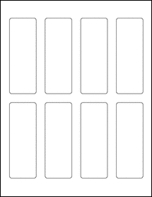 1.51" x 4.25" Blank Label Template - OL6274
