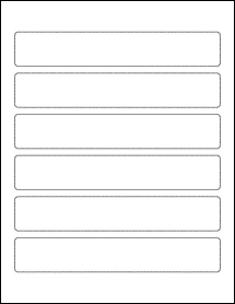 7.5" x 1.25" Blank Label Template - PDF - OL6475