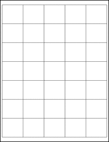 1.65" x 1.475" Blank Label Template - OL6552