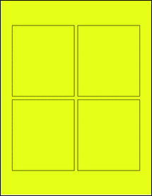 Fluorescent Yellow - OL6578 - 3.5" x 4"