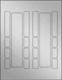 Weatherproof Silver Polyester Laser - OL6594 - 1.5" x 7.5"