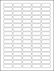 1.38" x 0.51" Blank Label Template - OL7405
