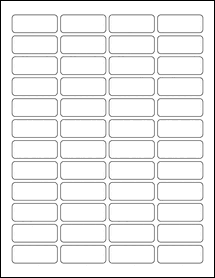 1.81" x 0.71" Blank Label Template - OL7406