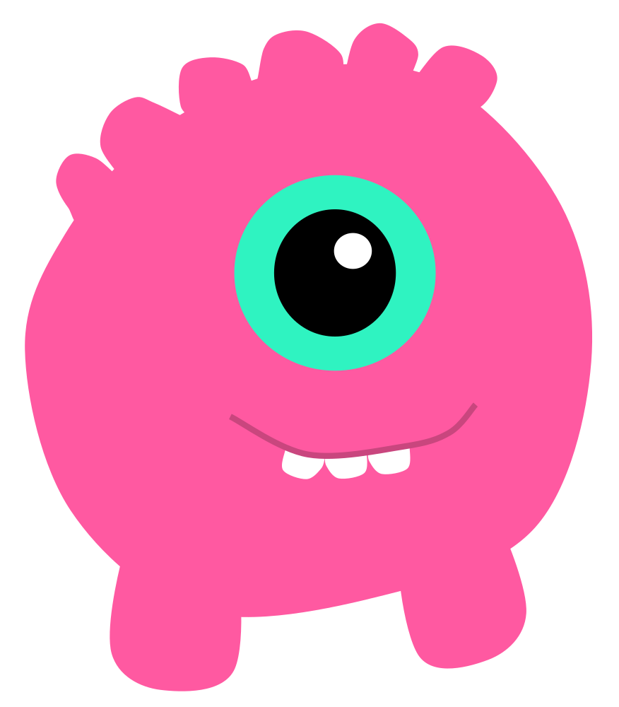 OnlineLabels Clip Art - Pink Monster