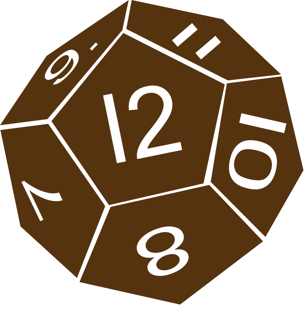 OnlineLabels Clip Art - D12 Twelve Sided Dice