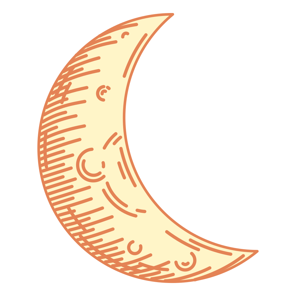 OnlineLabels Clip Art - Crescent Moon