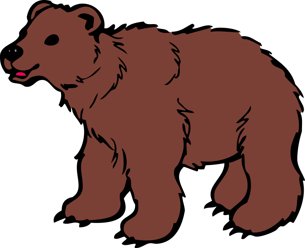 OnlineLabels Clip Art - Young Brown Bear