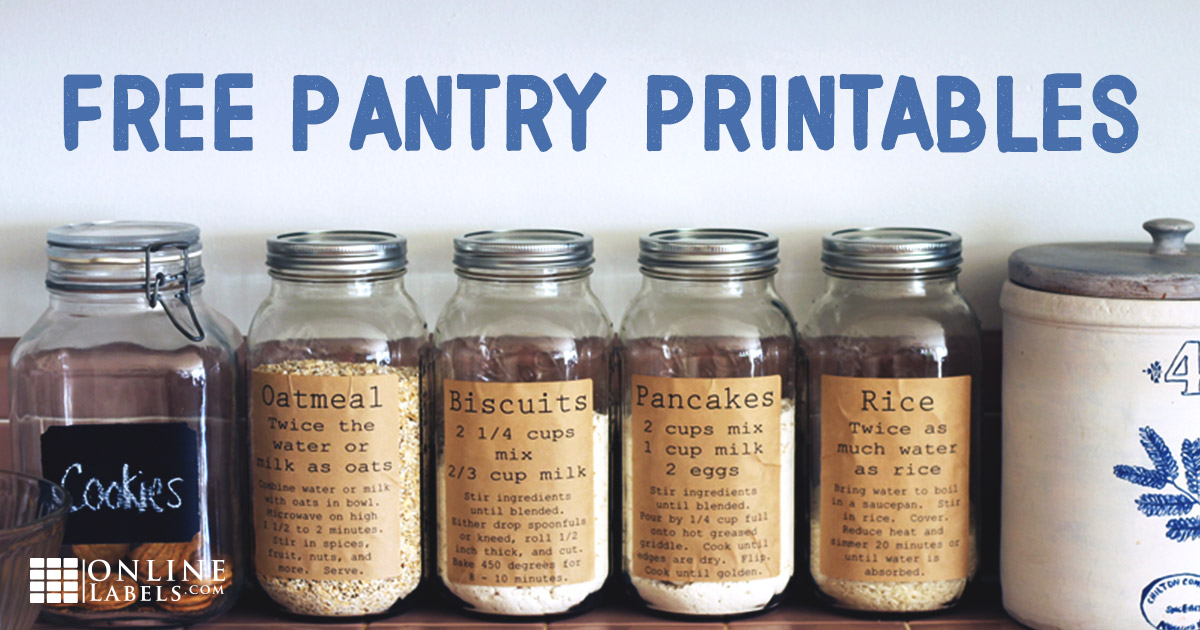 Printable Pantry Labels Free Template 