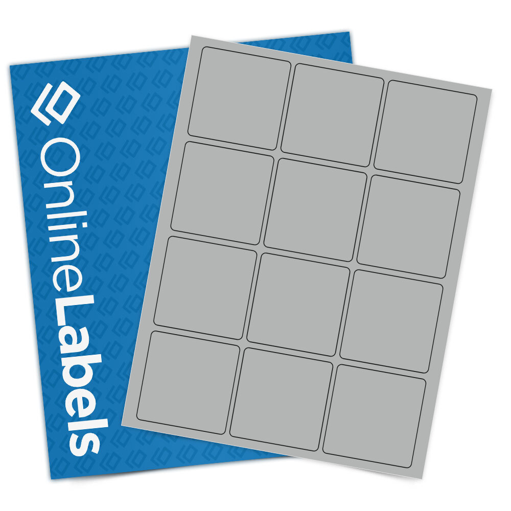 2.5" x 2.5" Square Labels - True Gray - OL291TE
