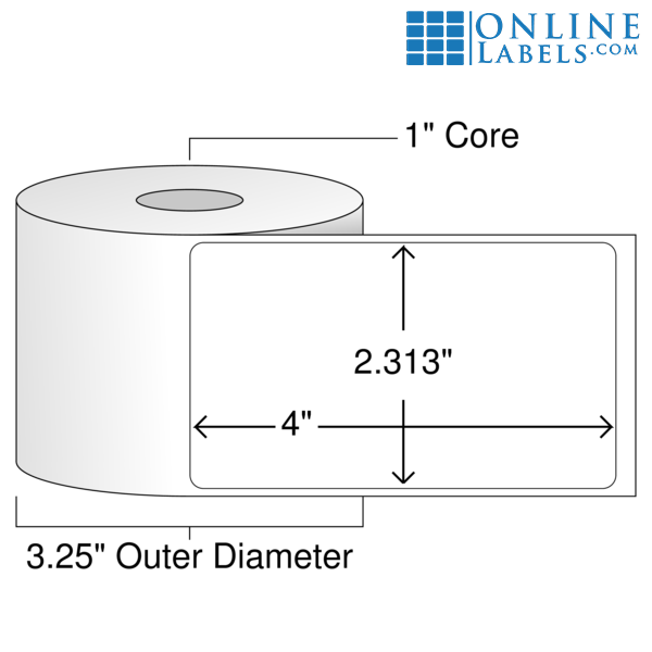 2.3125" x 4" Labels Similar to DYMO® 30256 - Standard White Direct ...