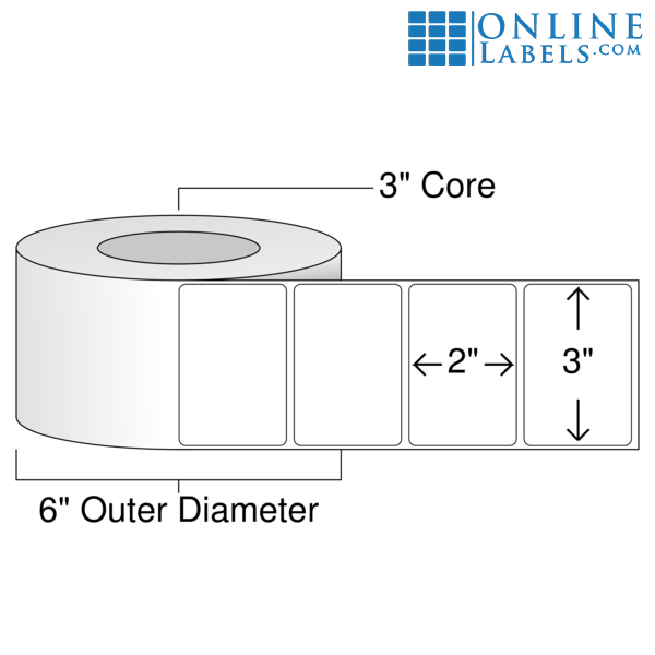 3" x 2" Inkjet Roll Labels - RL2800