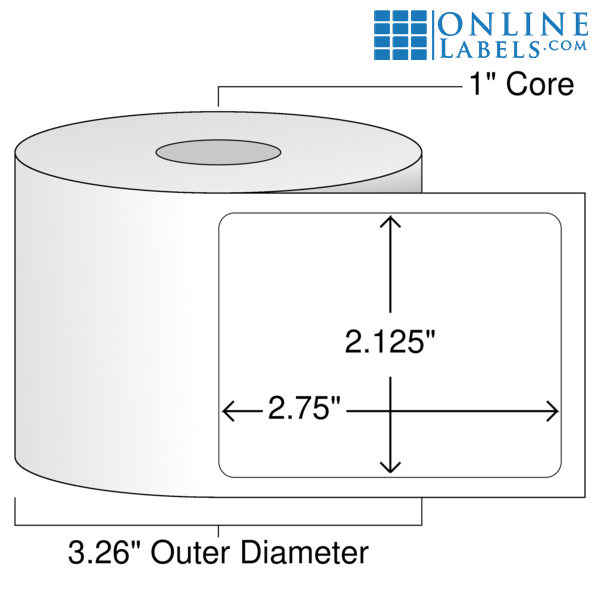 2.125" x 2.75" Labels Similar to DYMO® 30258 - RL2897