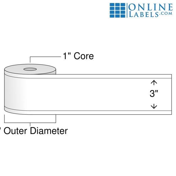 3" x 129' Continuous Feed Thermal Roll Labels - RL5033