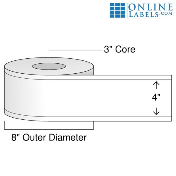 4" x 515' Continuous Feed Thermal Roll Labels - Removable Direct ...