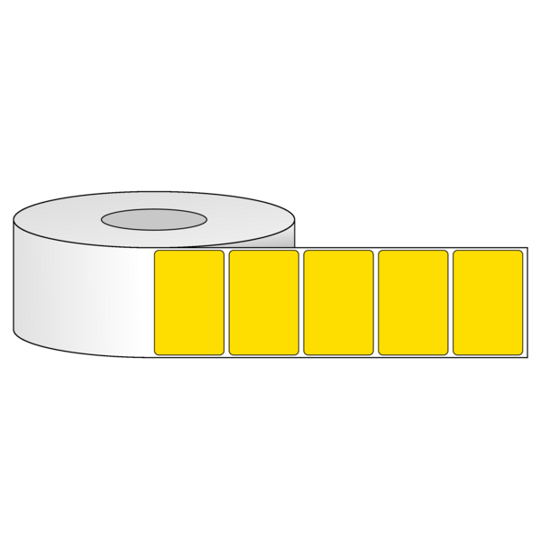 3" x 2" Thermal Roll Labels w/ 3" Core - Yellow Direct Thermal - RL941YD