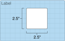 2.5" x 2.5" Blank Label Template - RL2401