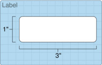 1" x 3" Blank Label Template - RL5234