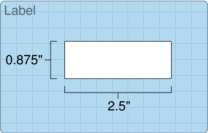 0.875" x 2.5" Blank Label Template - RL5244
