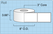 Weatherproof Direct Thermal - RL5324 - 3.5" x 5"